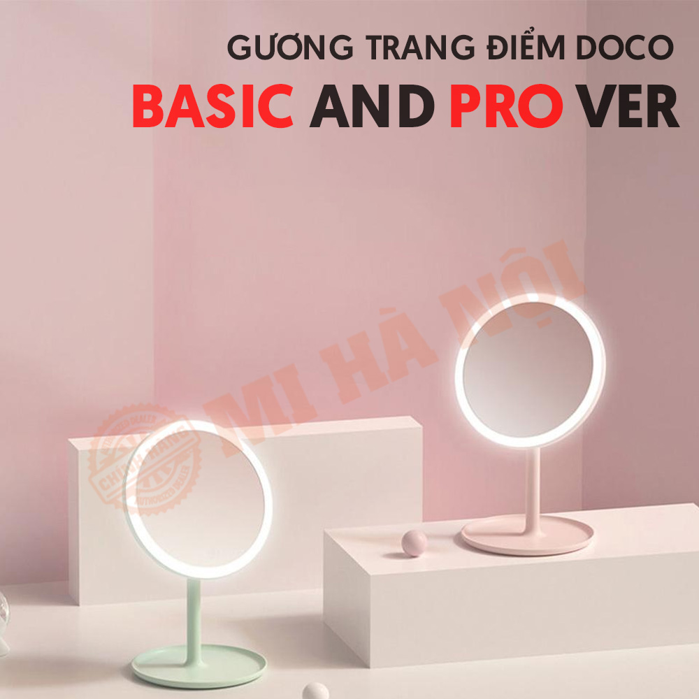 Gương trang điểm đèn led Xiaomi Doco – 2 phiên bản - Xiaomi Lạng Sơn